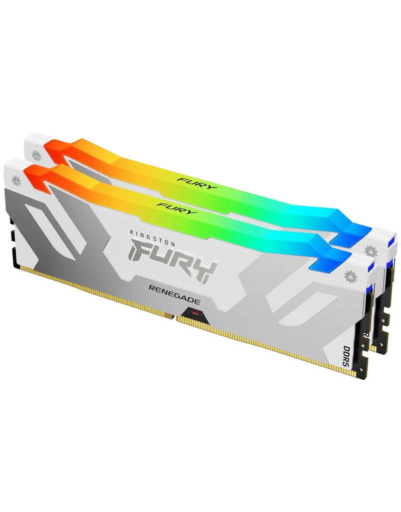 KINGSTON DIMM DDR5 32GB (2x16GB kit) 8000MT/s KF580C38RWAK2-32 FURY Renegade Silver/White RGB XMP