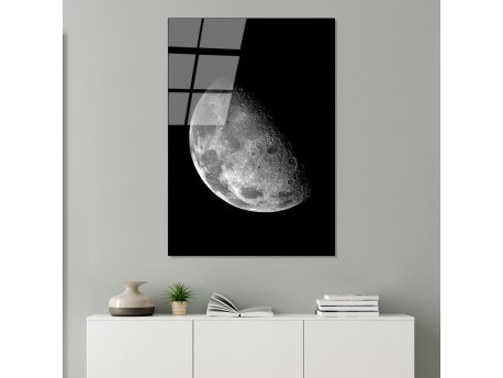 WALLXPERT DEKORATIVNA SLIKA OD KALJENOG STAKLA MOON (UV 200) 70 X 100CM