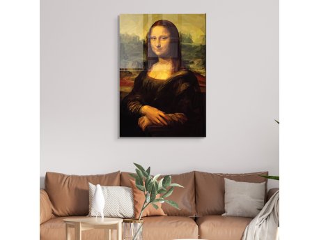 WALLXPERT DEKORATIVNA SLIKA OD KALJENOG STAKLA UV 034, MONA LIZA (70 X 100 CM)