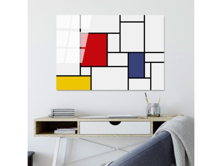 WALLXPERT DEKORATIVNA SLIKA OD KALJENOG STAKLA WHITE 1 (UV 181) 70 X 100CM