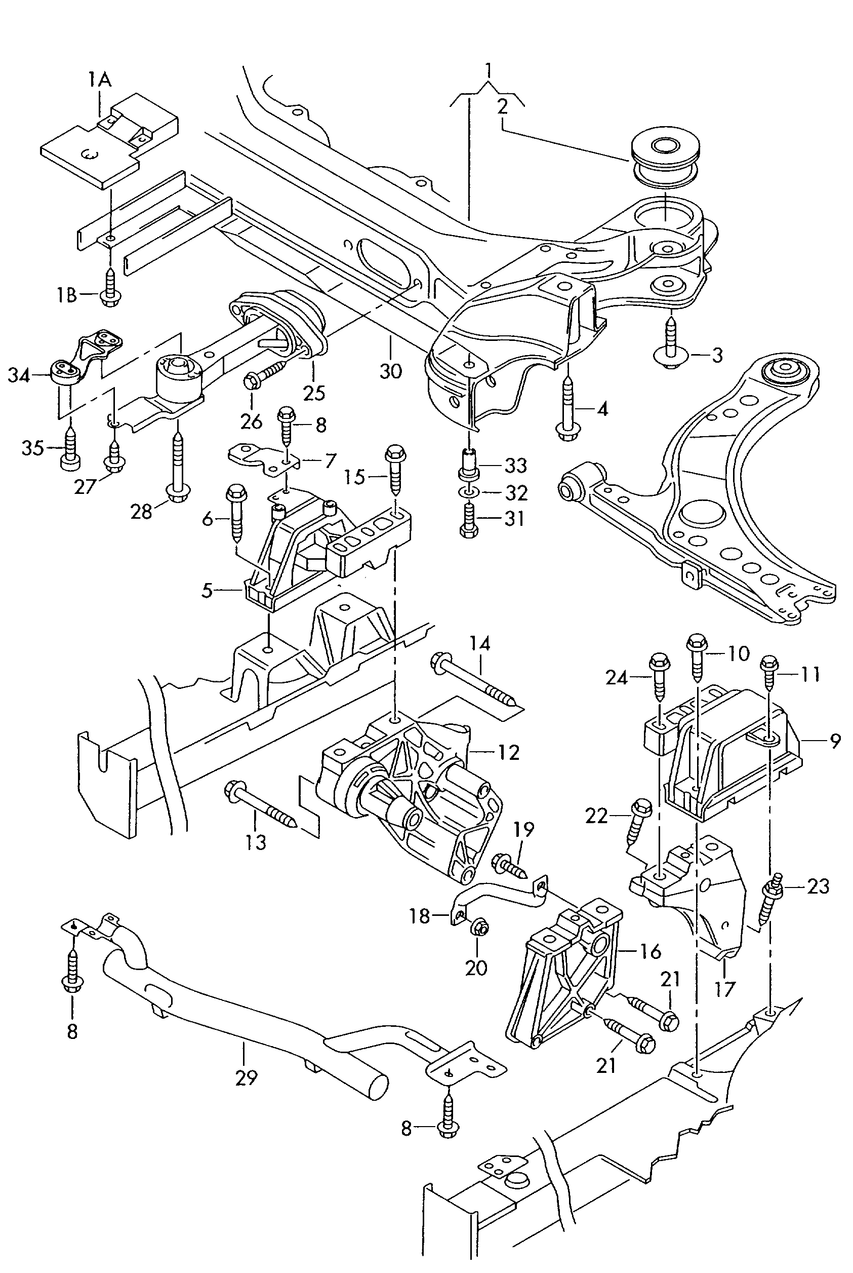 Nosač menjača 1J0199555AK