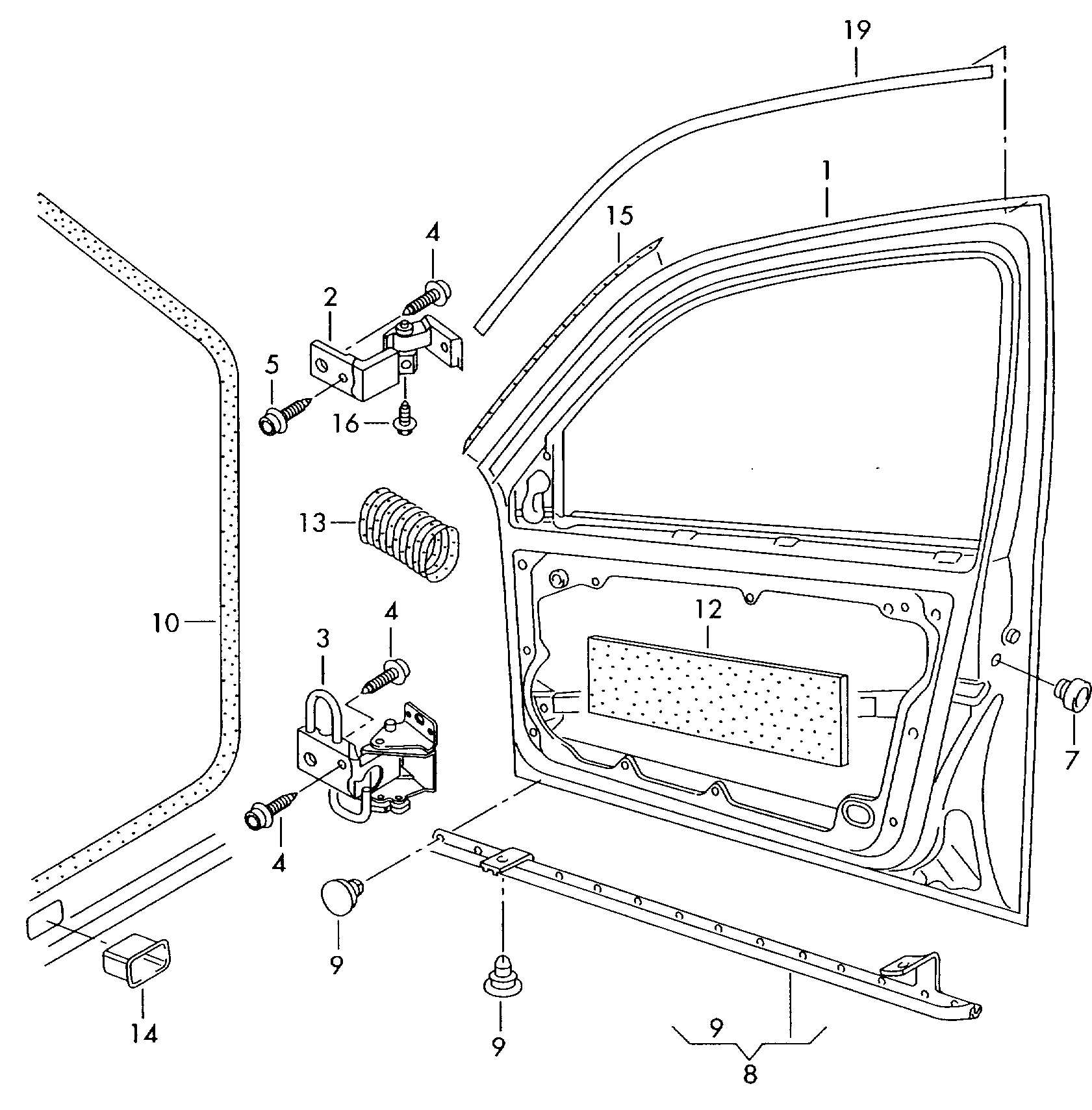 Vrata prednja desno 1J3831056H