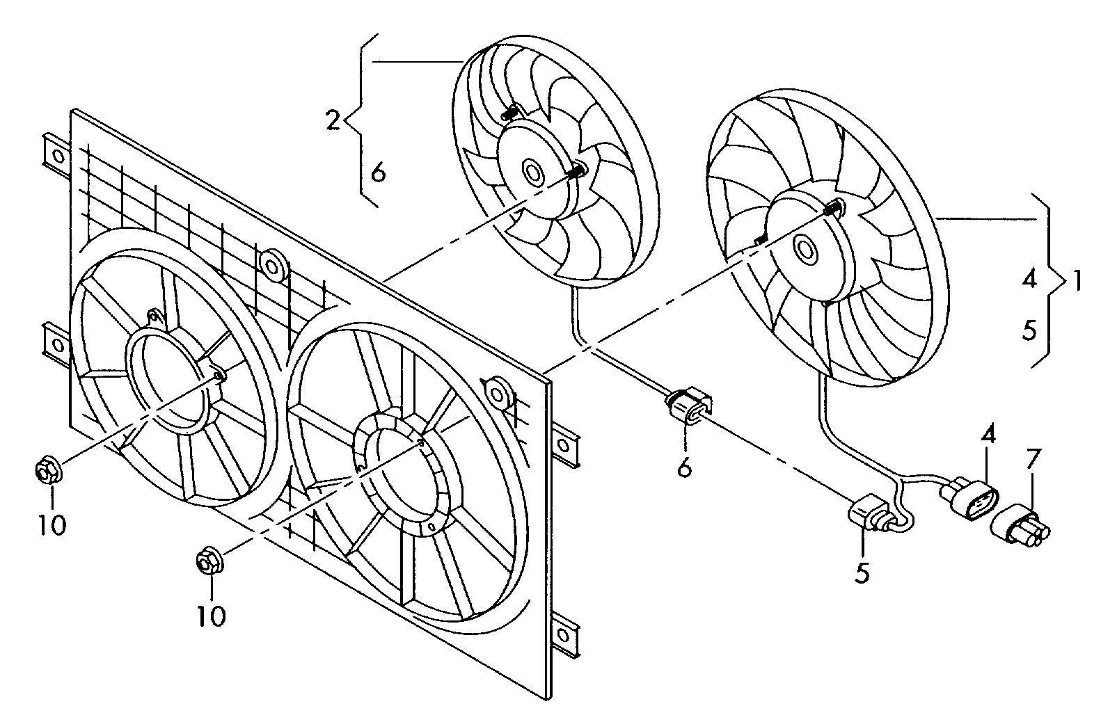ventilator hladnjaka 360mm 1K0959455FR