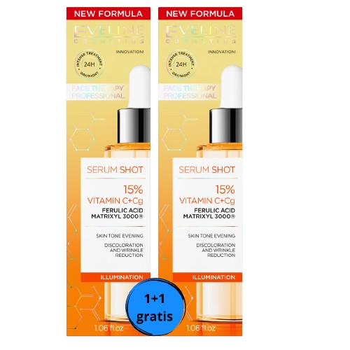 EVELINE - SERUM SHOT 15% VITAMIN C+Cg ILLUMINATION 30ml 1+1 GRATIS