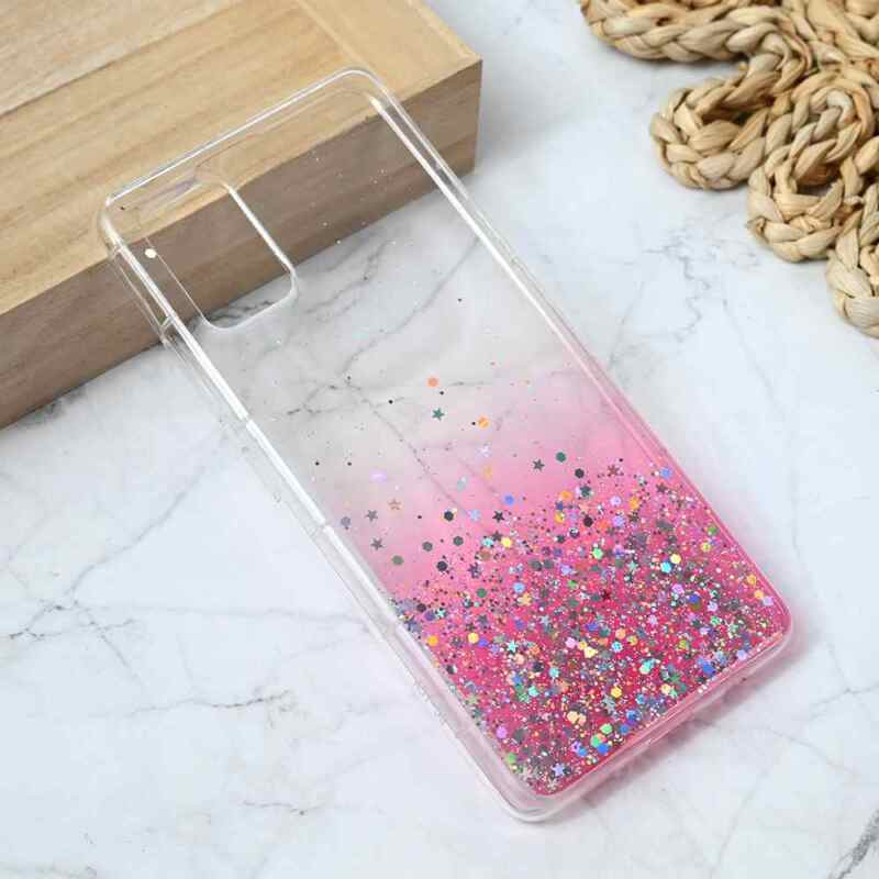 Maska silikon Glitter za Samsung A51 roze