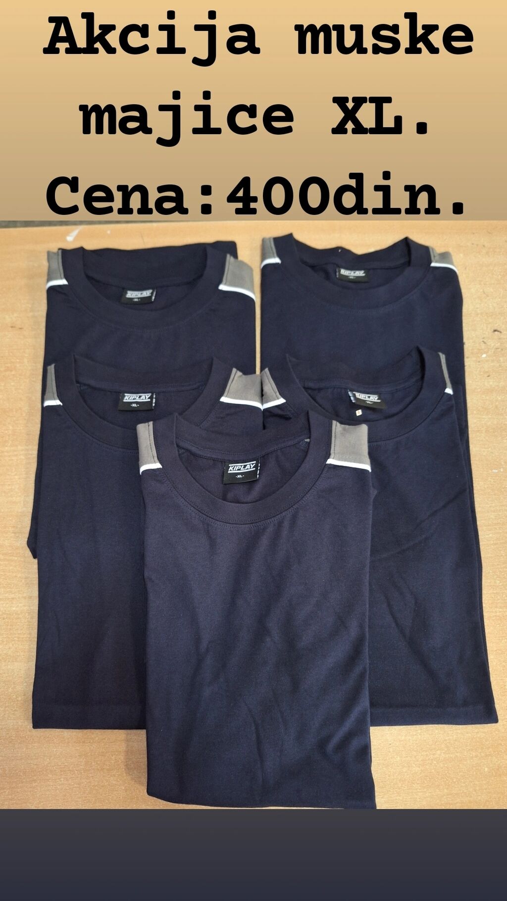 Men's T-shirt XL (EU 42), bоја - Crna