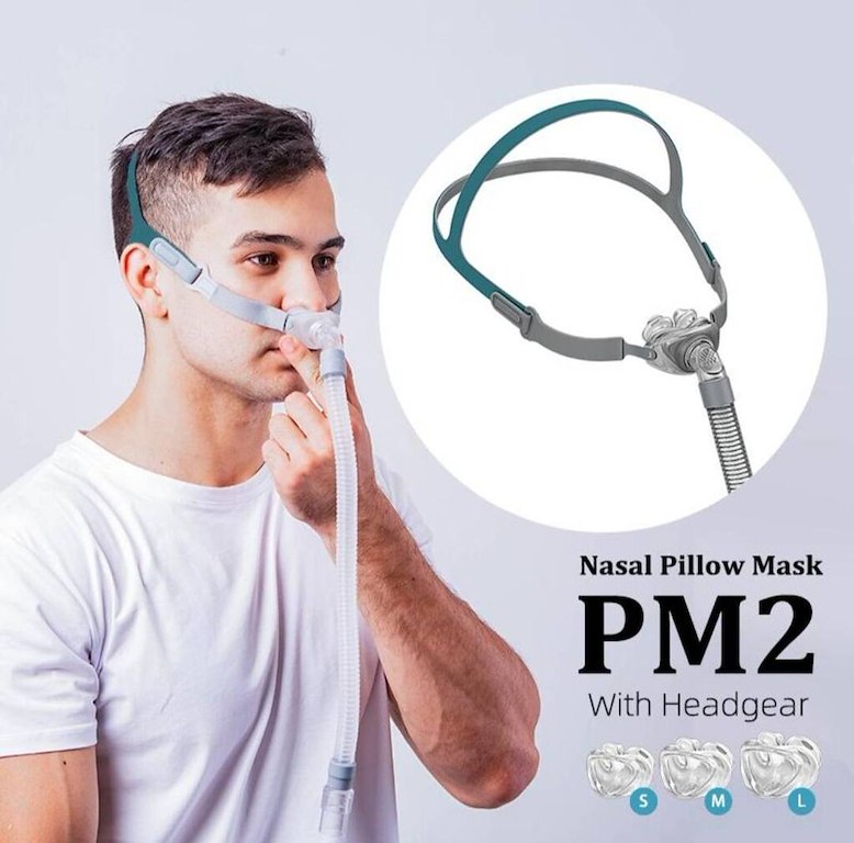 Nova BMC maska sleep apnea sa sve tri veličine za nos S, M i L. Za sve