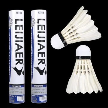 GREAT STABILITY BADMINTON SHUTTLECOCKS WITH GOOSE FEATHERS - 12 PCS.