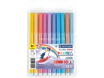 CENTROPEN Flomasteri Pastel 10 komada 7550/10