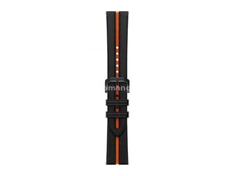 Xiaomi Mi Watch Black Orange Leather Strap