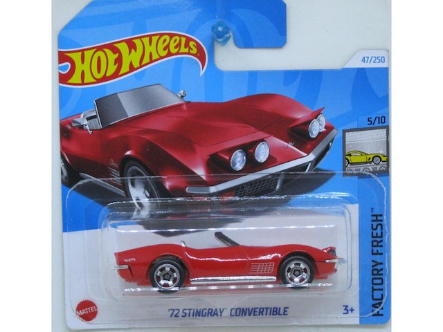 hot wheels chevrolet corvette `72 convertible