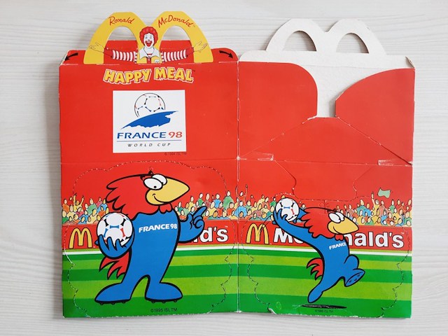 McDonalds  Happy meal ambalaža France 98 crveni