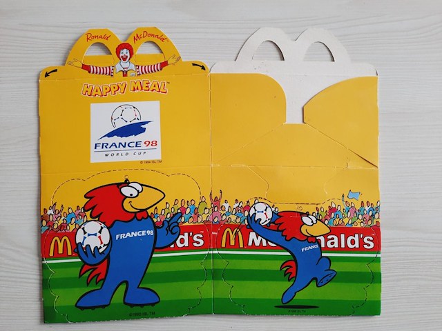 McDonalds  Happy meal ambalaža France 98 žuti