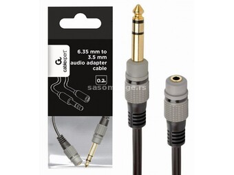 A-63M35F-0.2M Gembird 6.35mm to 3.5mm audio adapter cable, 0.2m