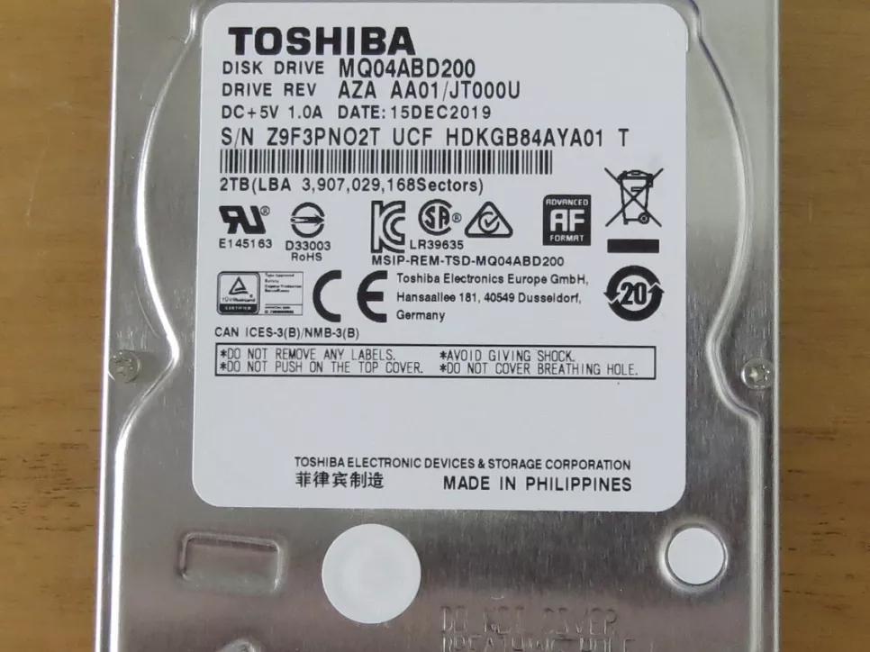 Toshiba MQ04ABD200 2TB Sata3 128MB cache