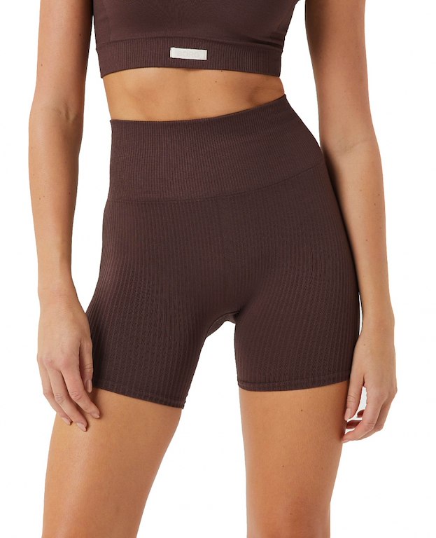 BORG STUDIO SEAMLESS RIB SHORTS FRENCH TOAST W