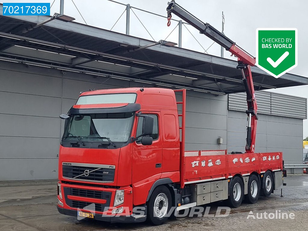 Volvo FH 420 8X4 Top Condition! NL-Truck HMF 1720 K2 crane kran kamion s ravnom platformom