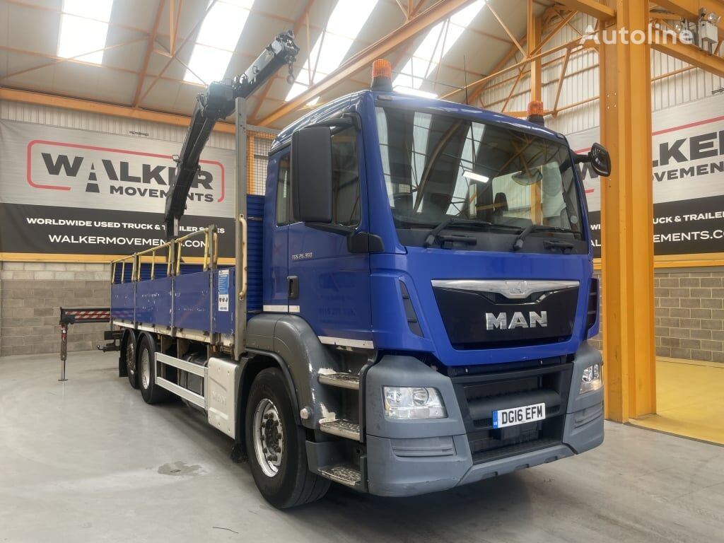 MAN TGS 26.360, *EURO 6* 6X2 26 TONNE DRAWBAR SPEC FLATBED/CRANE – 2 kamion s ravnom platformom