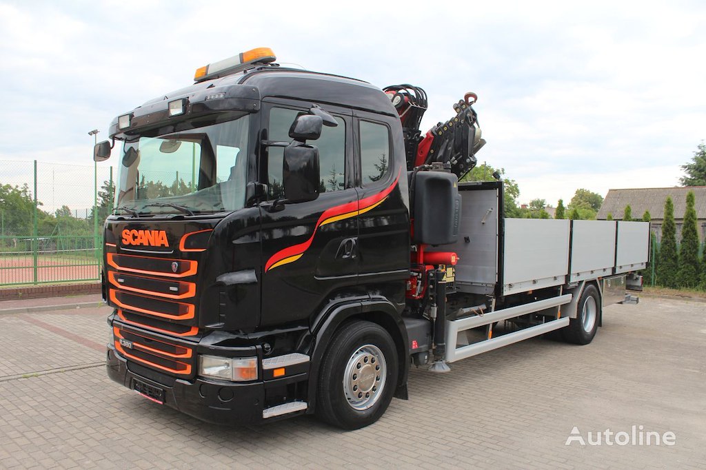 Scania R360 4x2 HDS FASSI F275 PILOT MANUAL SUPER STAN TYLKO 143 TYŚ KM kamion s ravnom platformom