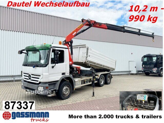 Mercedes-Benz Actros 2644 LK 6x4, Dautel Wechselsystem, Kran kamion s ravnom platformom