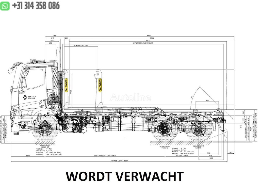 Novi Renault C 440 P6X2 13L E6 *NIEUW* kamion rol kiper