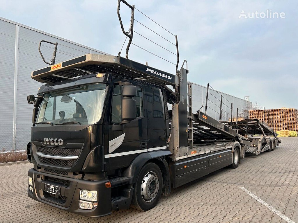 IVECO Stralis 460 autotransporter + prikolica autotransportera