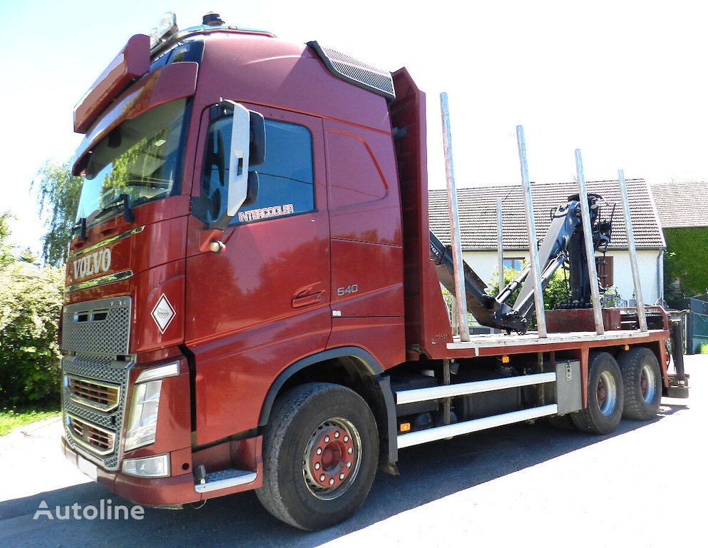 Volvo FH13-540 with EPSILON Q170Z kamion za prevoz drva