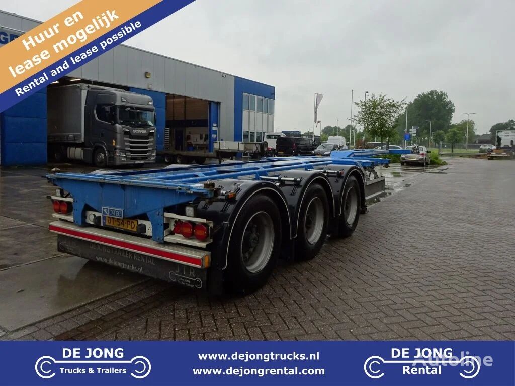 D-Tec FT-LS-S / RENTAL / 2x Extendable / 1x Lift Axle poluprikolica za prevoz kontejnera