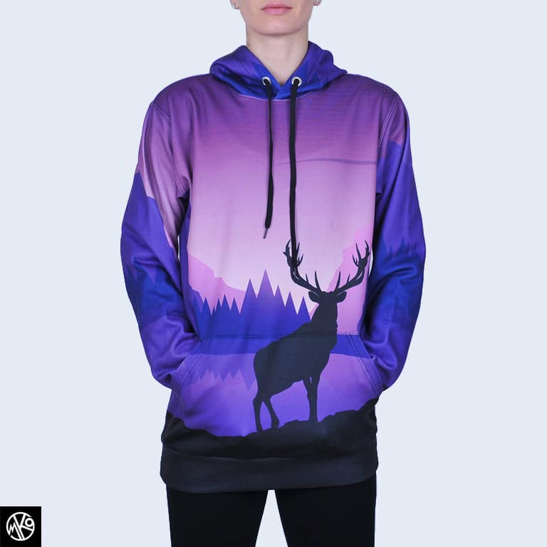 Purple Deer All-Over Unisex duks