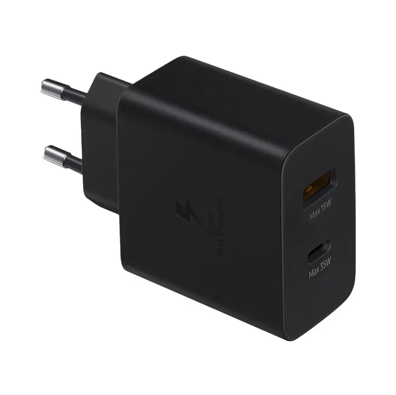 Punjač Fast Charging Adapter Duo za Samsung PD 35W sa Type-C kablom crni
