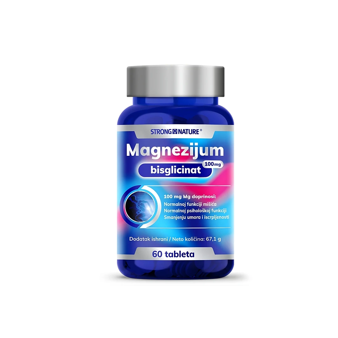 STRONG NATURE® Strong Nature Magnezijum Bisglicinat 100 mg 60 Tableta