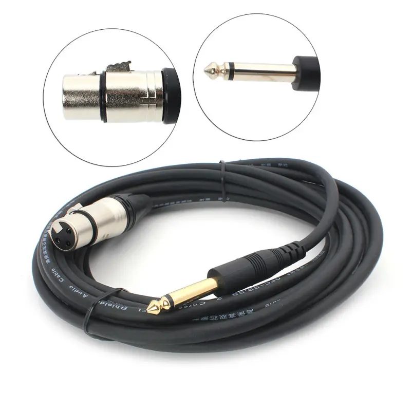 Mikrofonski Kabl XLR M na 6,5mm JWD-AU20 5m