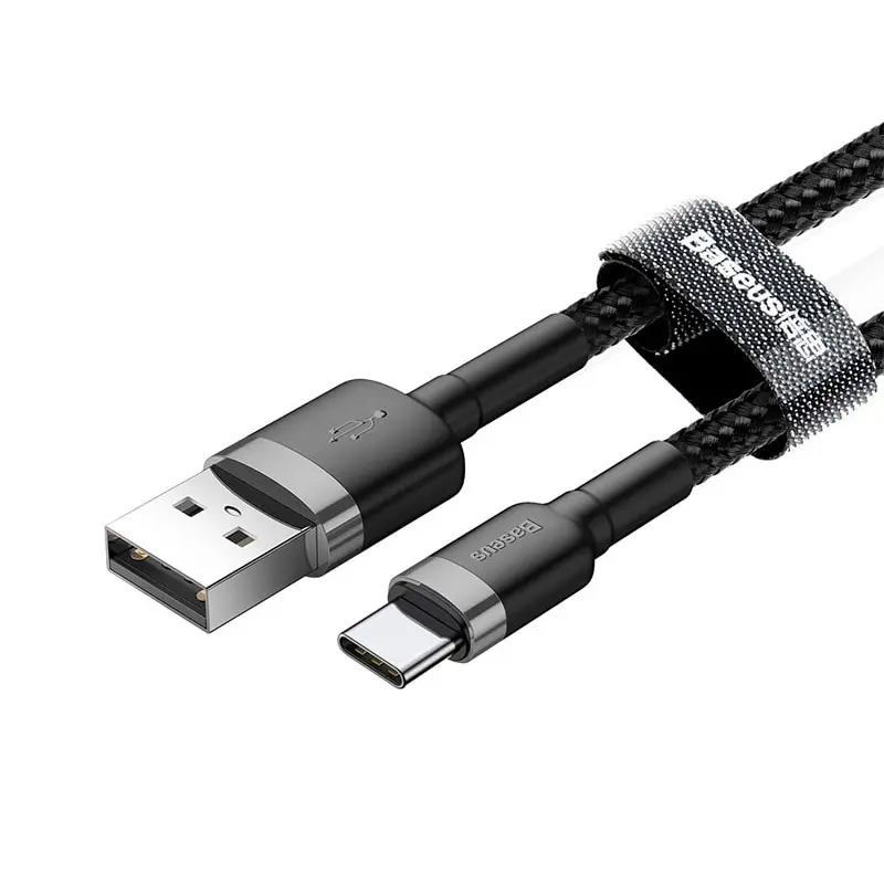 Kabl Baseus cafule USB Type-C 2A sivo-crni 3m