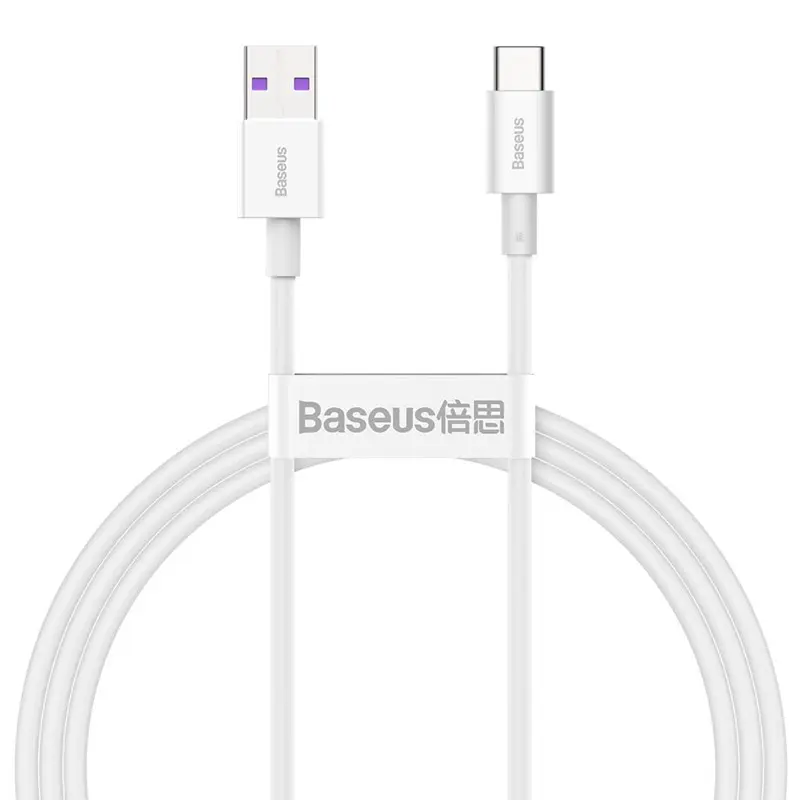 Kabl Baseus Superior Series Fast Charging na Type-C USB 66W, Beli 1m