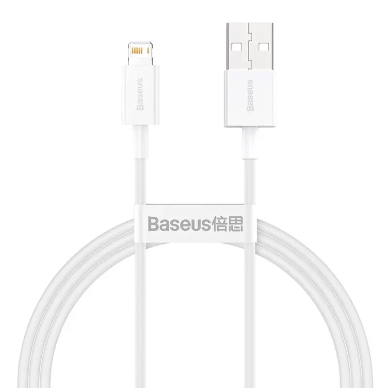 Kabl Baseus Superior Series Fast Charging USB na Lightning 24A, Beli 1m