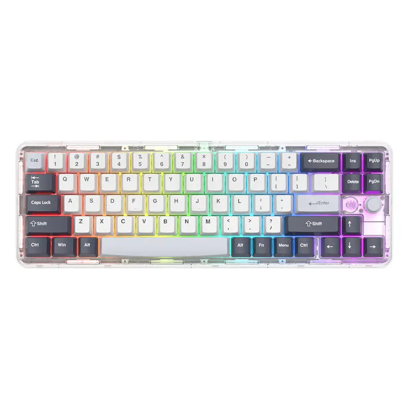 Tastatura Mehanicka Gaming Fantech MK911 RGB Vibe Maxfit 70 Epic Greyscale Wireless (Yellow switch)