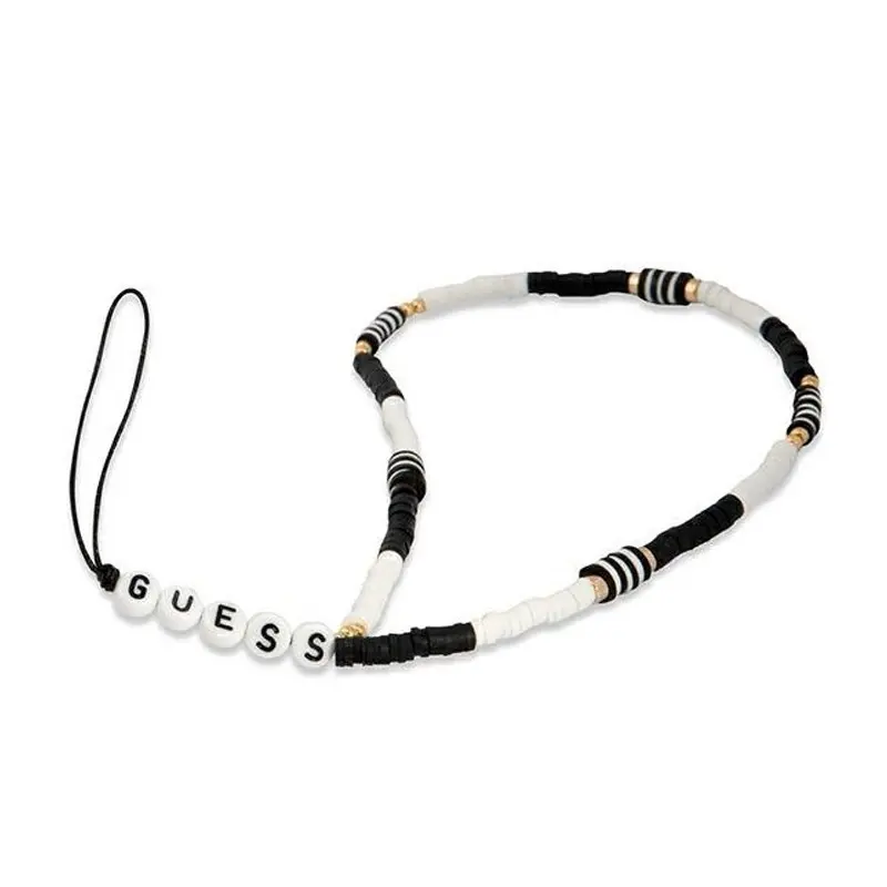 Vezica za mobilni Guess Strap Heishi Beads Black/White