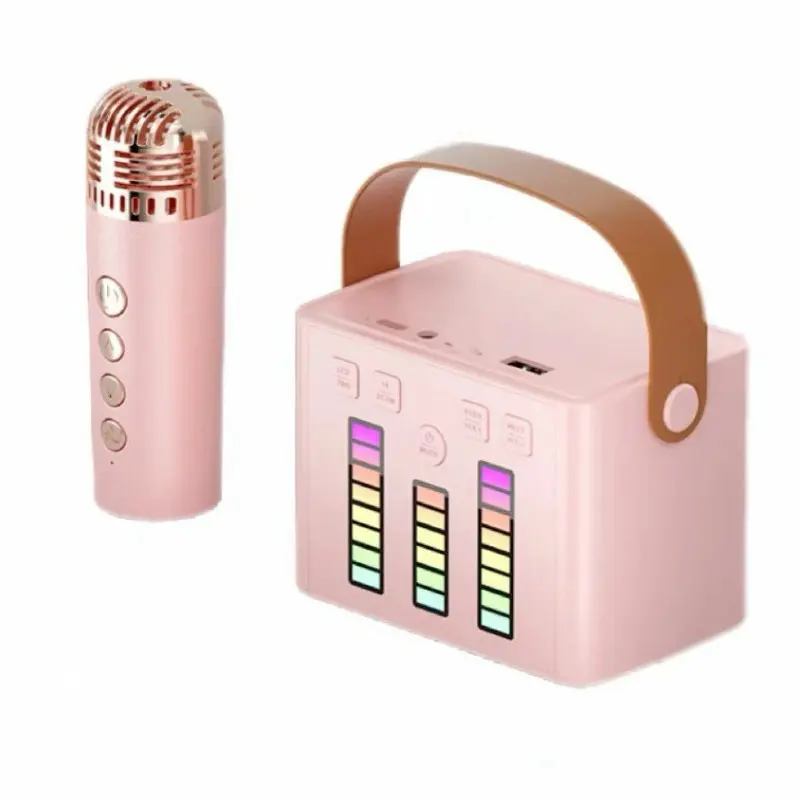 Bluetooth zvucnik Karaoke set sa mikrofonom Q-2, Roze