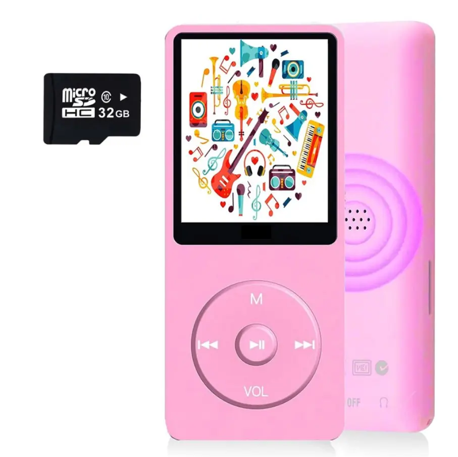 MP3 Player Bluetooth 32GB, Roze