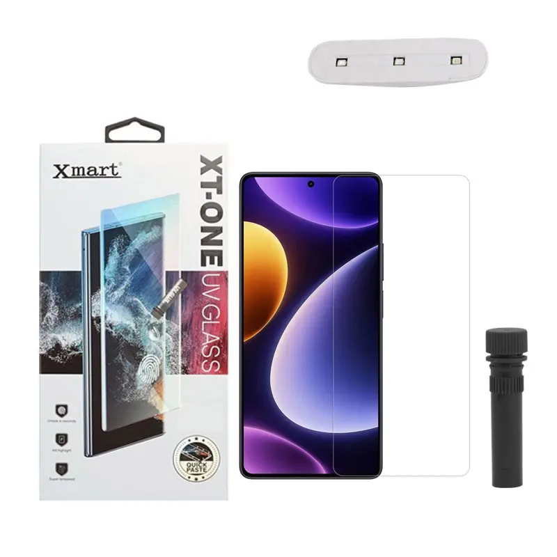 Zaštitno staklo Xmart UV Glue Full Cover + lampa za Xiaomi 14 Pro