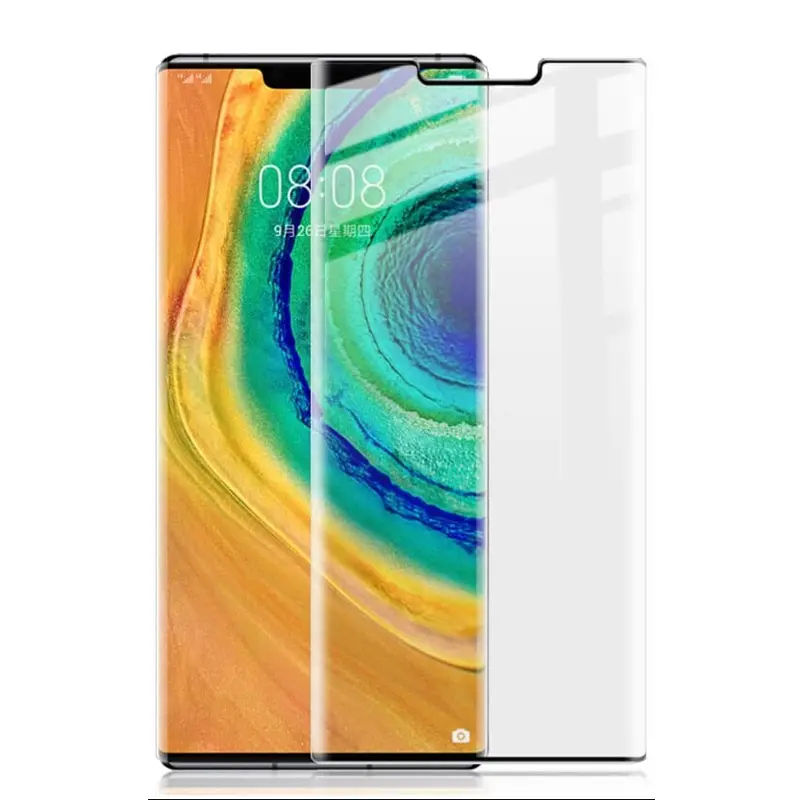 Zaštitno staklo za Huawei Mate 30 Pro, Zakrivljeno, Mini verzija, Crno