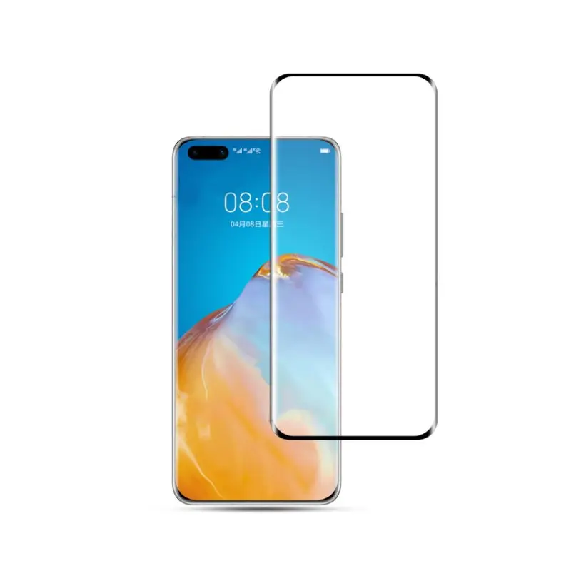 Zaštitno staklo za Huawei P40 Pro/ P40 Pro+, Zakrivljeno, Mini verzija, Crno