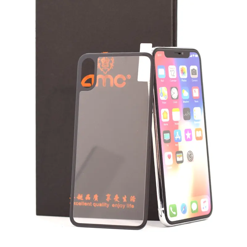 Zaštitno staklo AMC 3D za iPhone X (zadnje), Crno