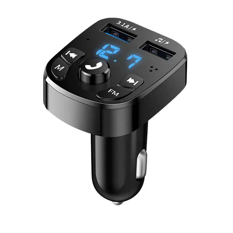 Bluetooth FM Transmiter S5 Usbx2, Crni