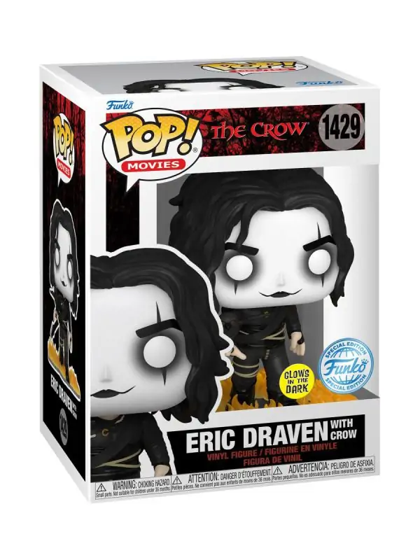 Bobble The Crow POP! – Eric Draven with Crow – Glows in the Dark 9cm