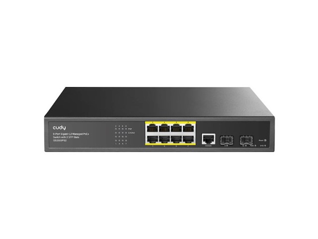 Cudy GS2008S2 8-Port Layer 2 Managed Gigabit Switch with 2 Gigabit SFP Slots
