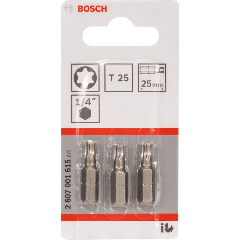 Bosch – Bit odvrtača ekstra-tvrdi T25, 25 mm, 3 kom. – 2607001615