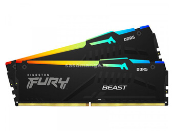 KINGSTON DIMM DDR5 64GB (2x32GB kit) 6400MTs KF564C32BBAK2-64 FURY Beast Black XMP