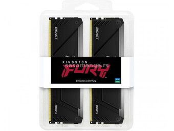 KINGSTON DIMM DDR4 64GB (2x32GB kit) 3200MTs KF432C16BB2AK264 Fury Beast RGB