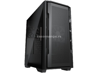 COUGAR | Uniface Black| PC Case | Mid Tower Mesh Front Panel 2 x ARGB Fans TG Left Panel ( CGR...